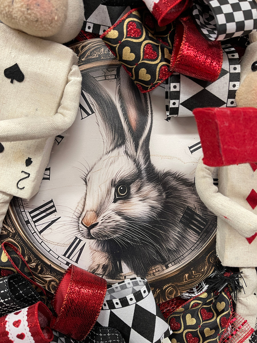 White Rabbits House of Cards Wreath, KatsCreationsNMore