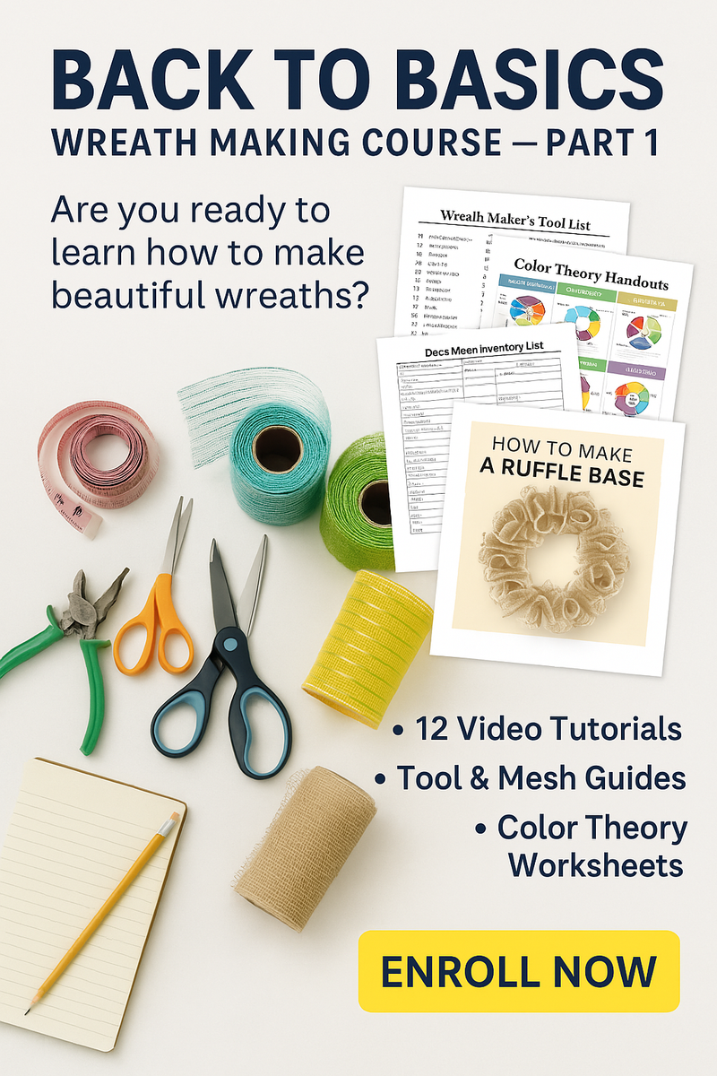 Back to Basics Wreath Making Course Part 1 – KatsCreationsNMore
