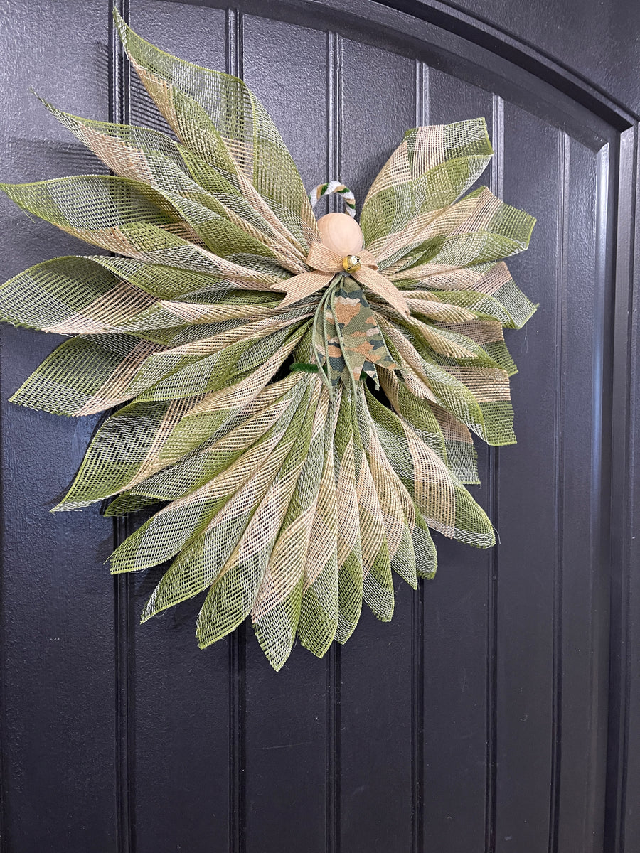 Army Military Angel Wreath, US Army Support Guardian Angel Wall Hangin ...